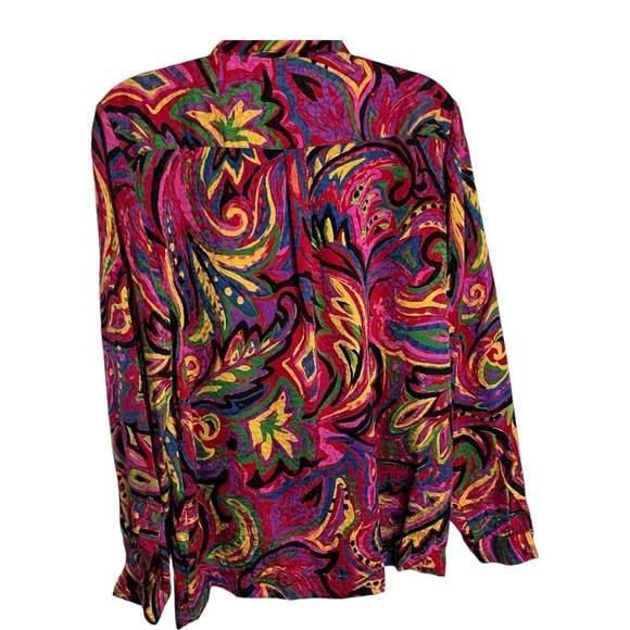 Ann May | Tops | Vintage Ann May Colorful Silk Blouse | Poshmark